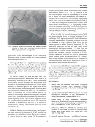 SPONTANEOUS CORONARY ARTERY DISSECTION IN A PRE- MENOPAUSAL WOMAN ...