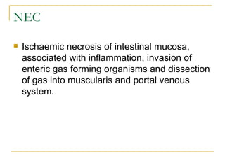 Spontaneous intestinal perforation vs nec | PPT