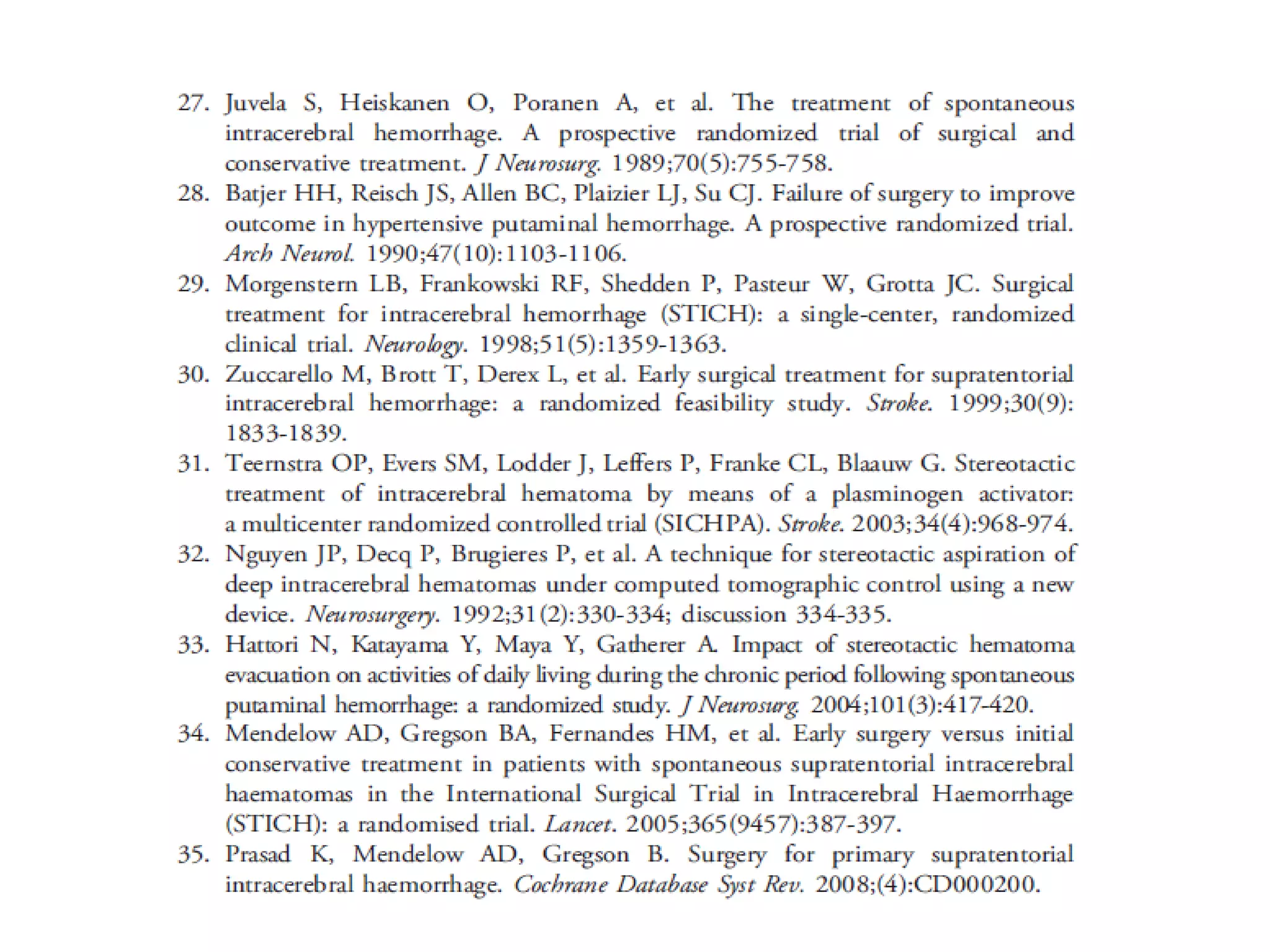 Spontaneous intracerebral and intraventricular hemorrhage | PPT