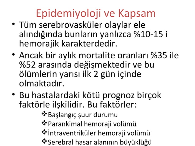 Spontaneous intracerebral and intraventricular hemorrhage | PPT