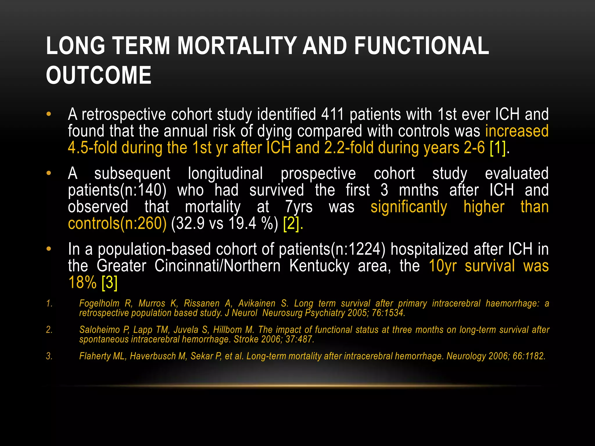 Spontaneous intracerebral hemorrhage | PPTX
