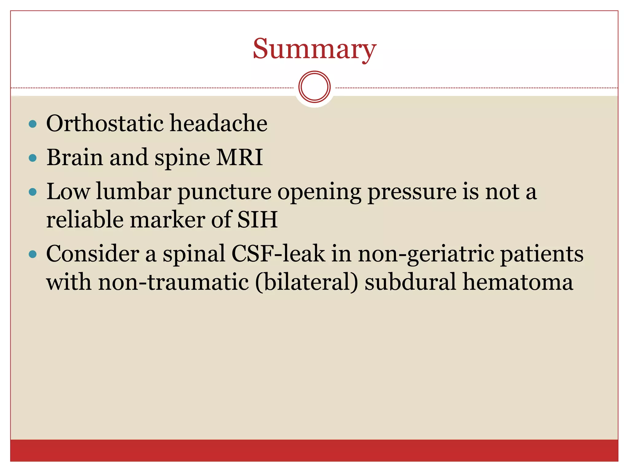Spontaneous Intracranial Hypotension.pptx