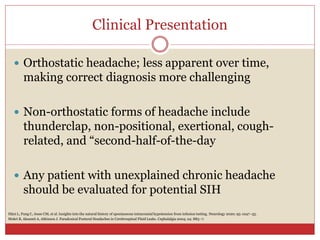 Spontaneous Intracranial Hypotension.pptx
