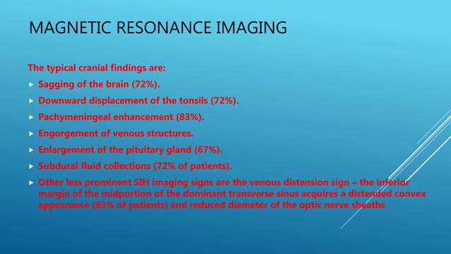 Spontaneous intracranial hypotension (sih) | PPTX | Brain and Nervous ...