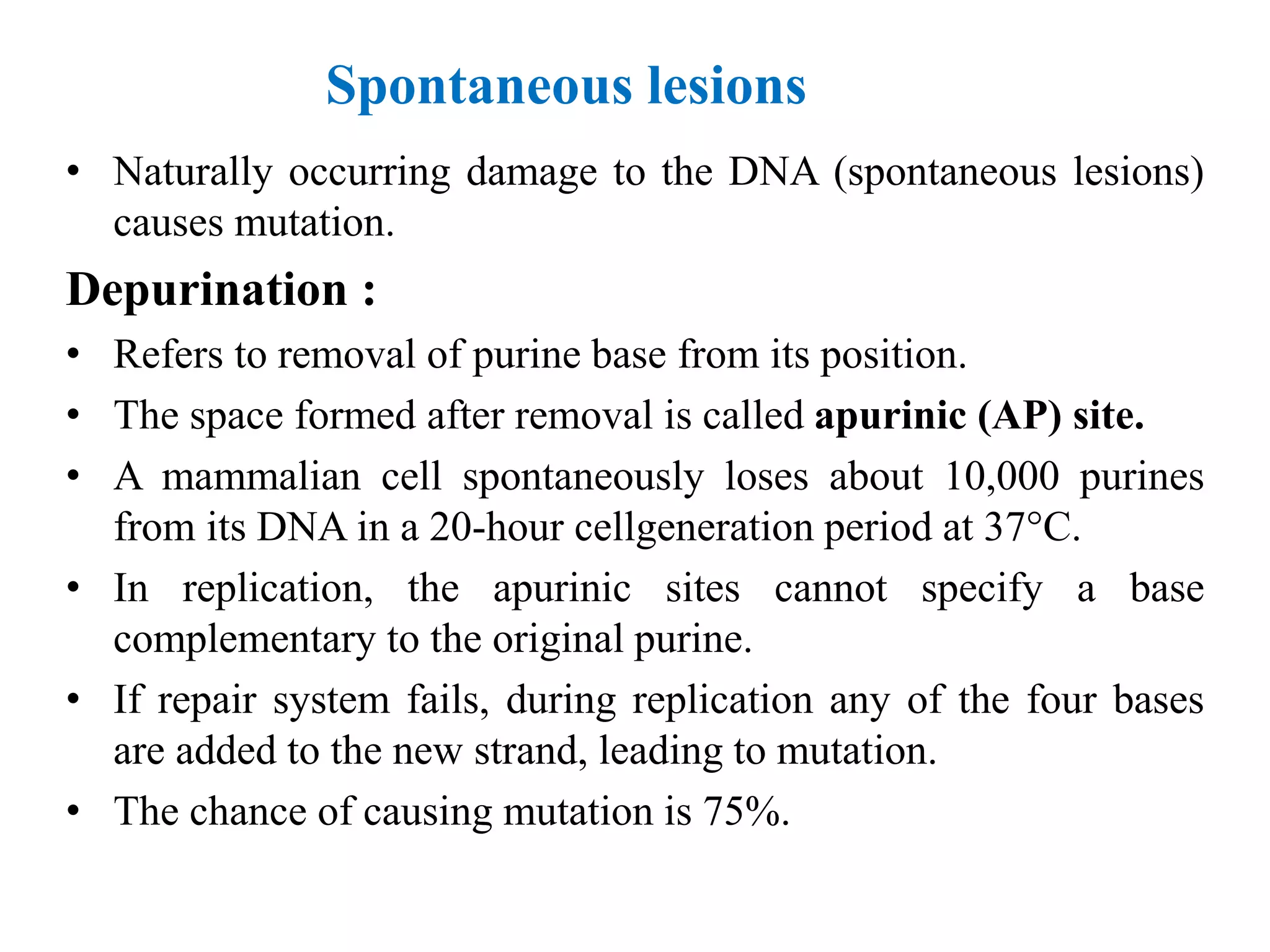 Spontaneous mutation | PPTX
