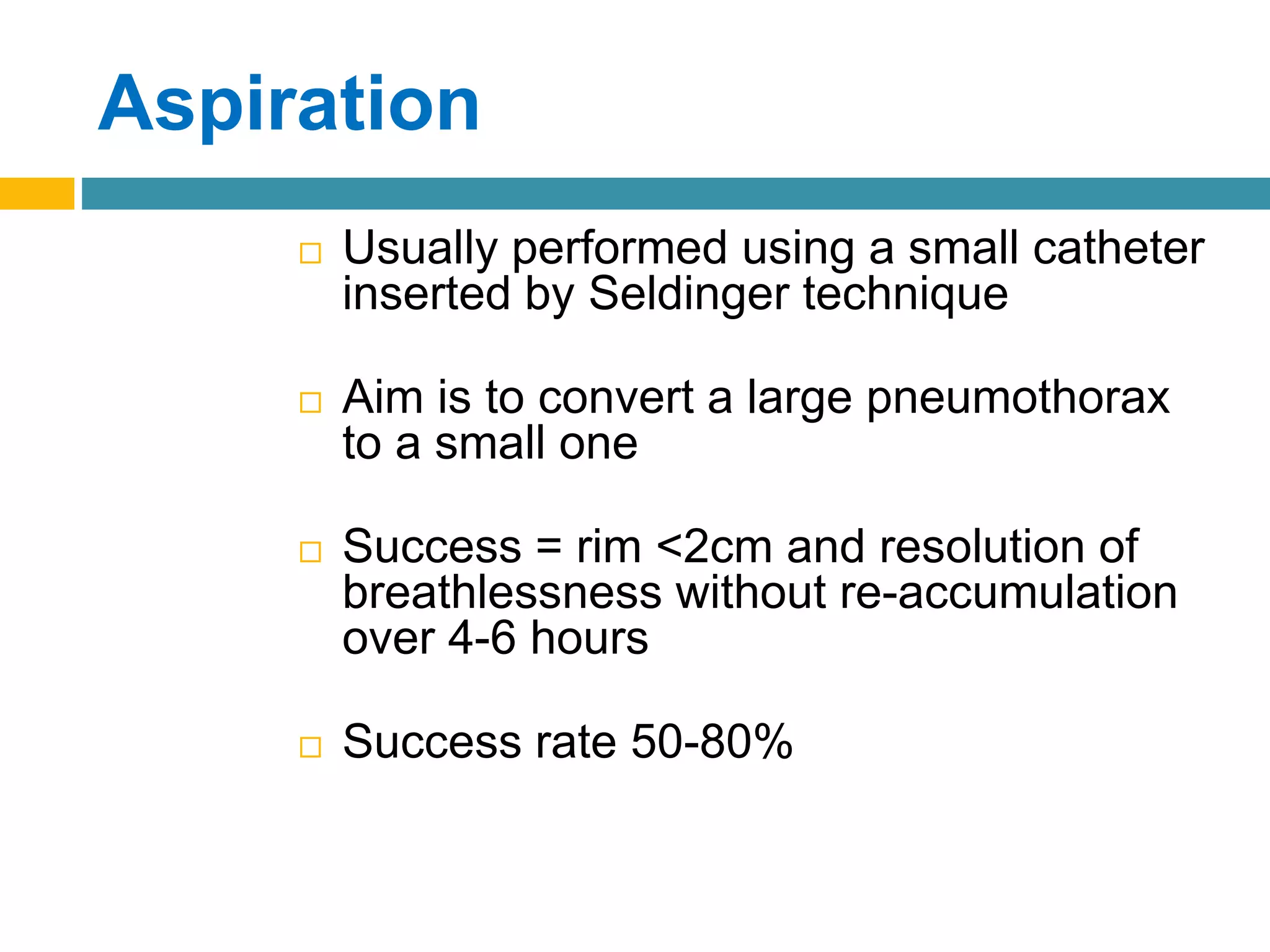 Spontaneous pneumothorax: Are we treating the patient or the xray? | PPTX