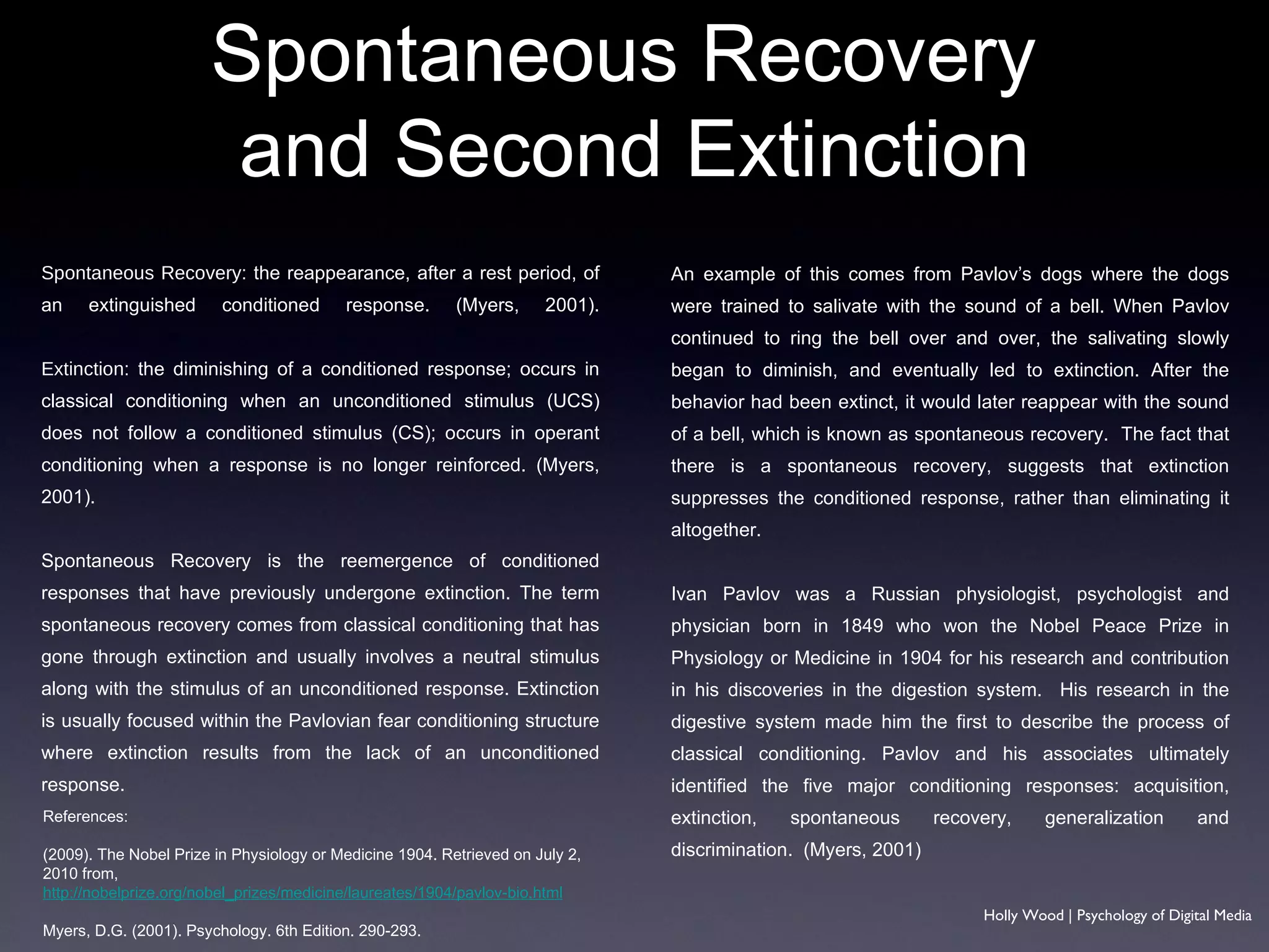 Spontaneous recovery | PPT
