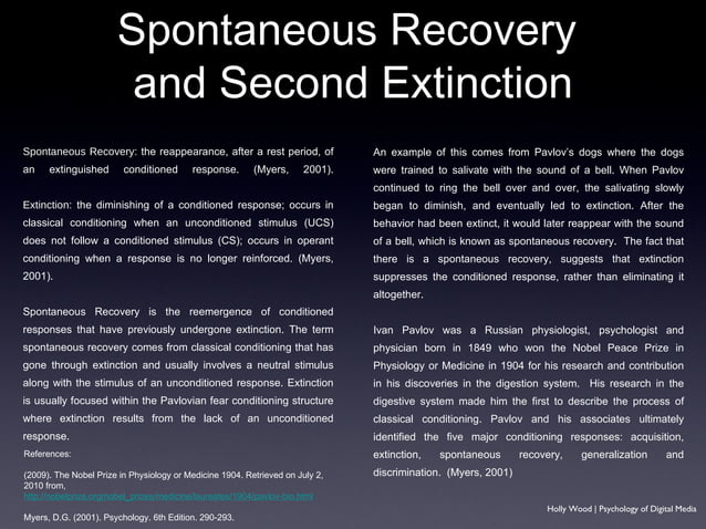Spontaneous recovery | PPT