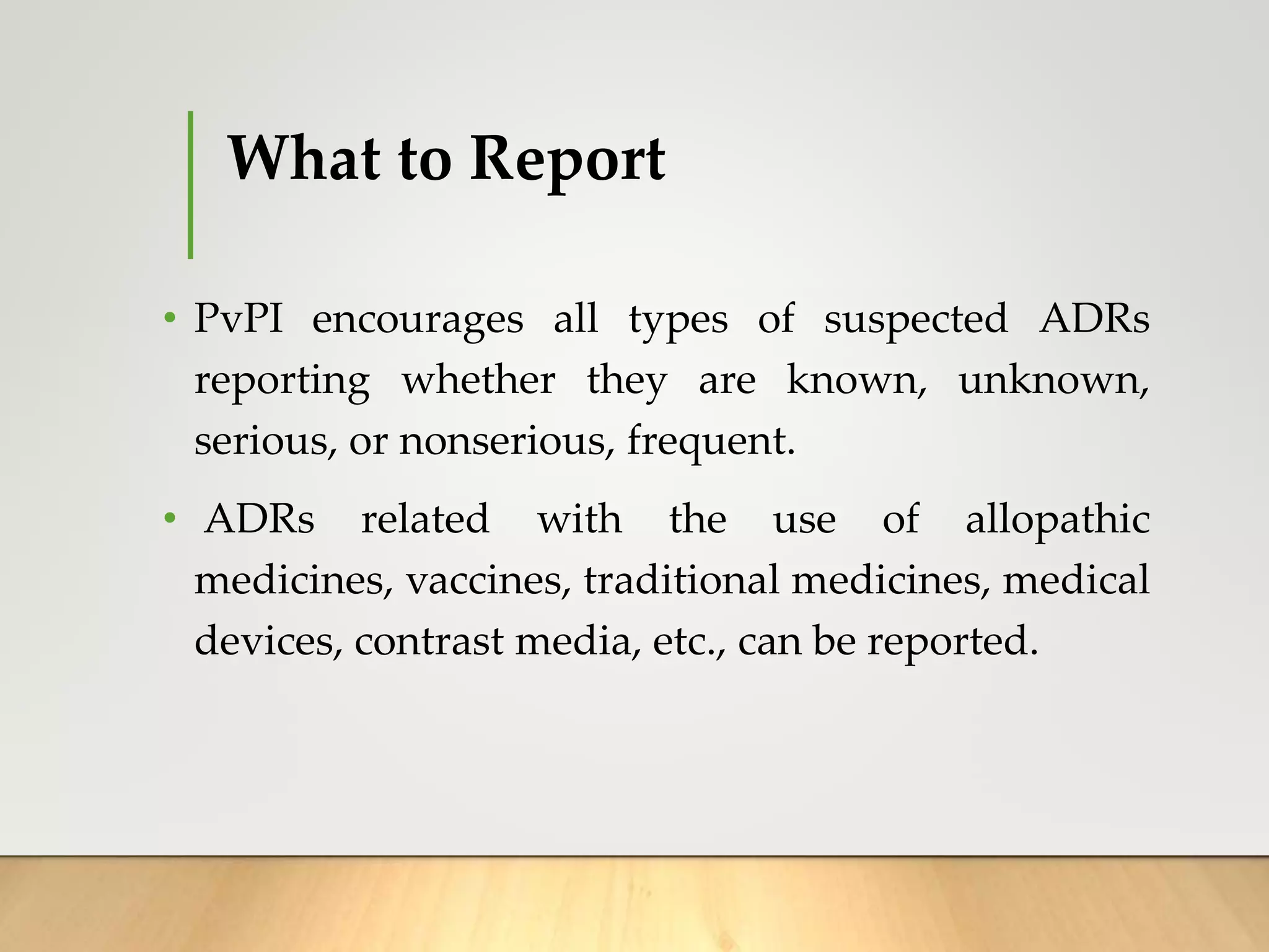 Spontaneous Reporting System | PPTX