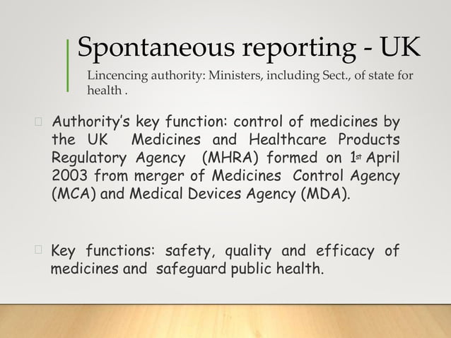 Spontaneous Reporting System | PPTX