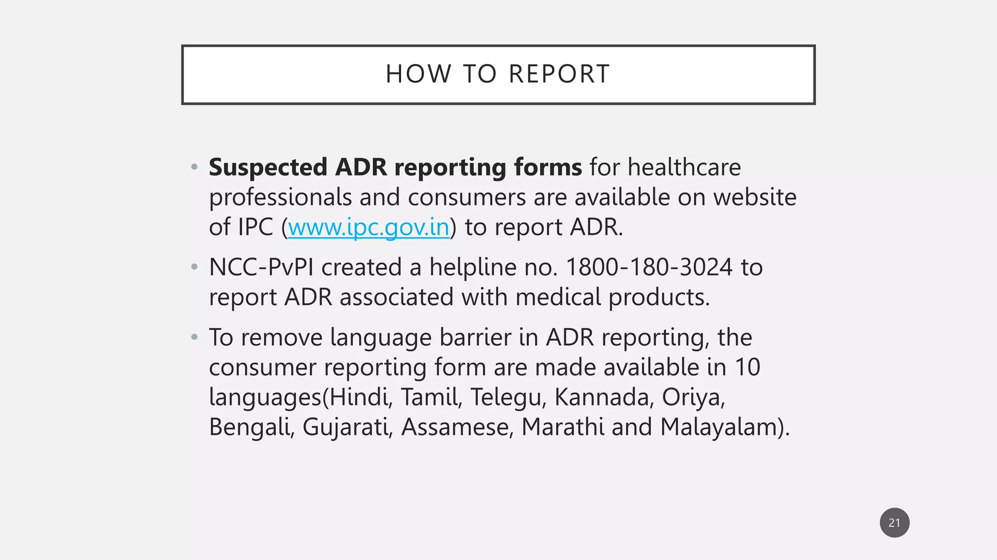 SPONTANEOUS REPORTING SYSTEM & GUIDELINES FOR ADR REPORTING.pptx