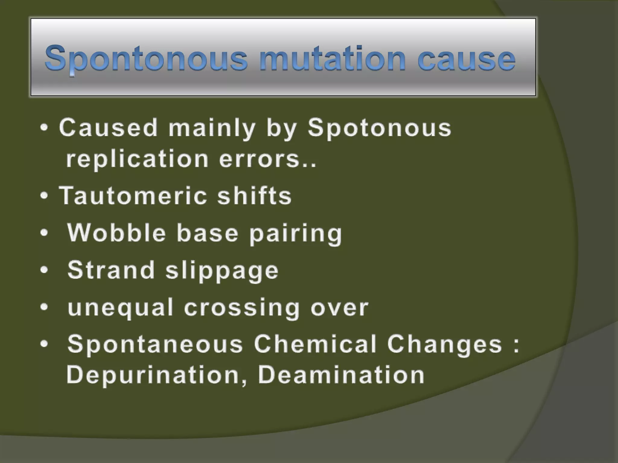Spontaneous vs induced_mutation_ slideshare | PPTX