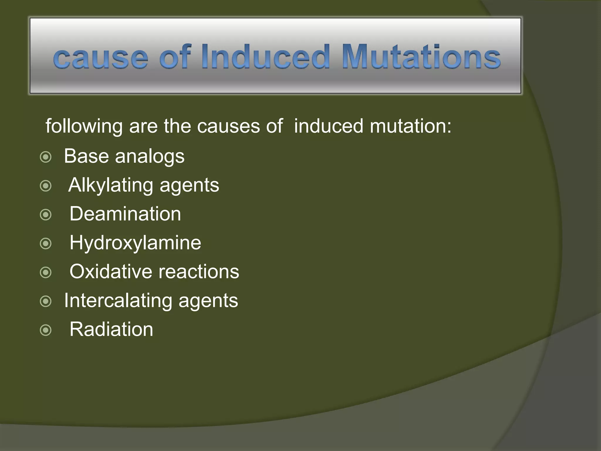 Spontaneous vs induced_mutation_ slideshare | PPTX