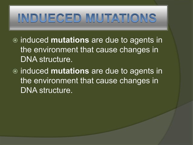 Spontaneous vs induced_mutation_ slideshare | PPTX