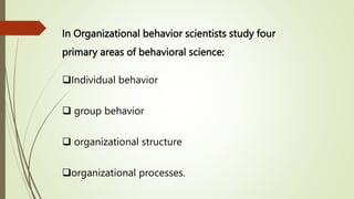 organizational behavior- a background(spm) | PPT