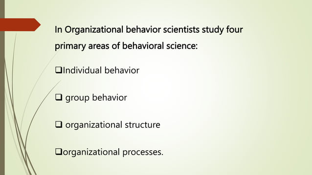 organizational behavior- a background(spm) | PPT