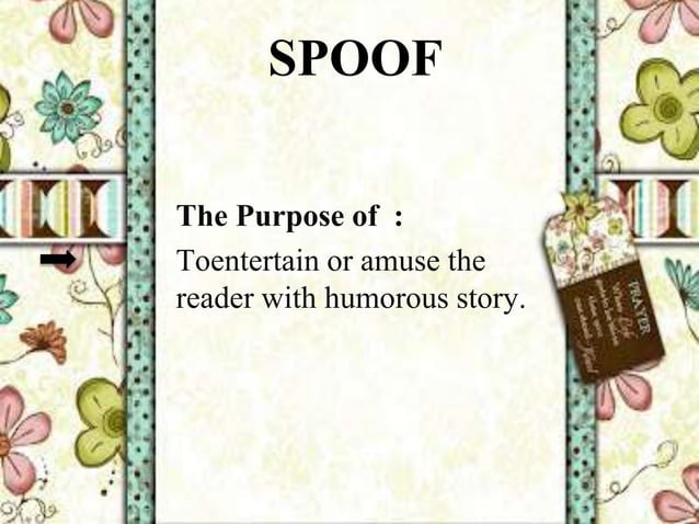 Spoof text | PPTX | Humor and Satire | Pop Culture