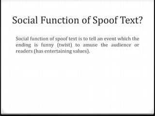Spoof Text | PPT