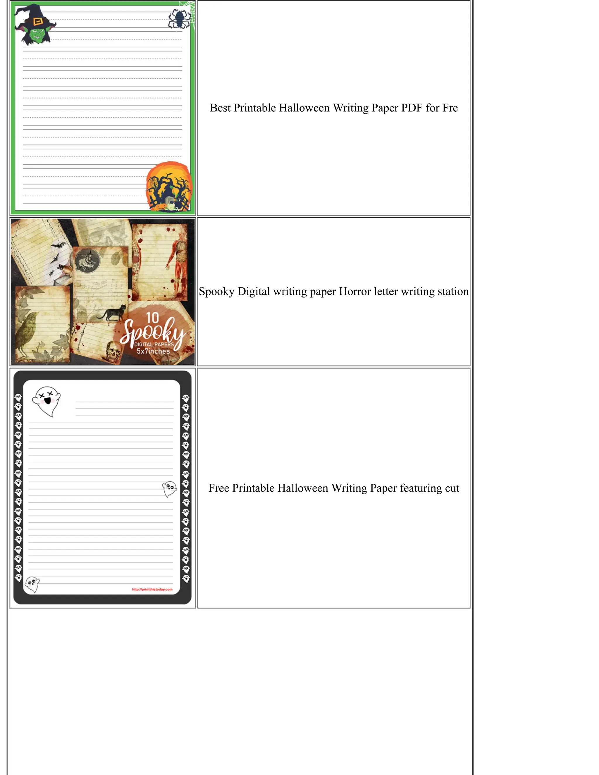 Spooky Writing Paper | PDF