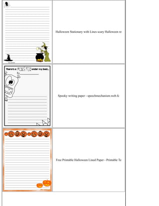 Spooky Writing Paper | PDF