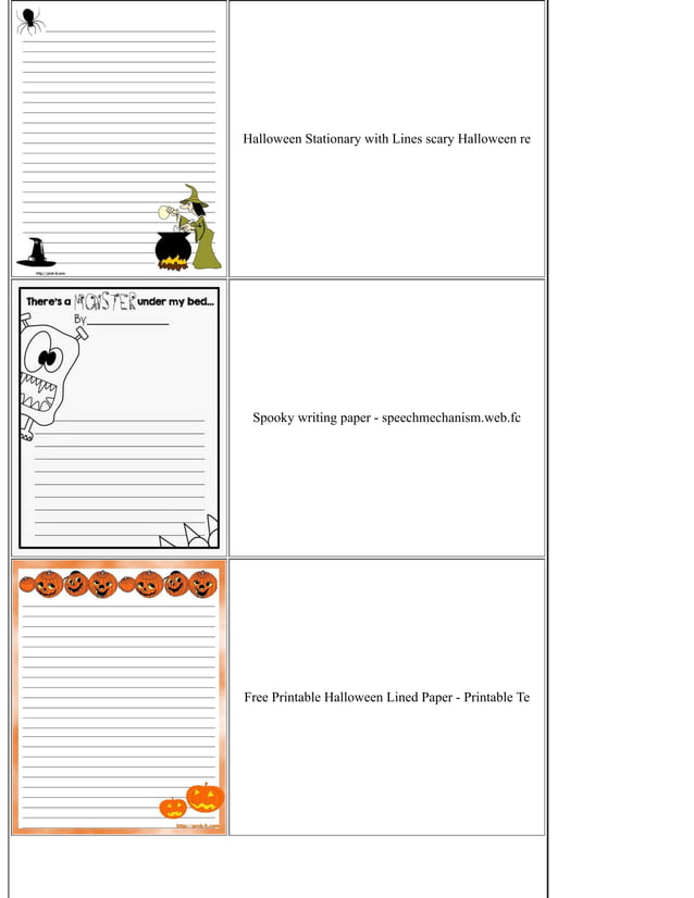 Spooky Writing Paper | PDF