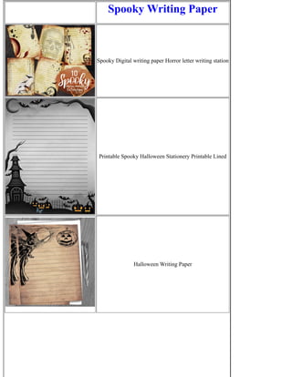 Spooky Writing Paper | PDF