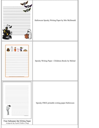 Spooky Writing Paper | PDF