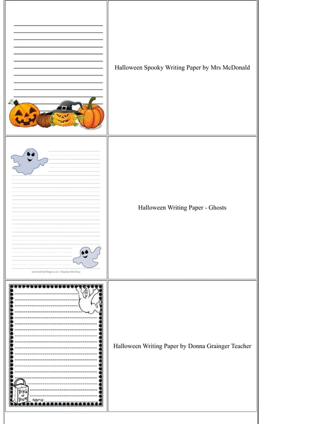 Spooky Writing Paper | PDF