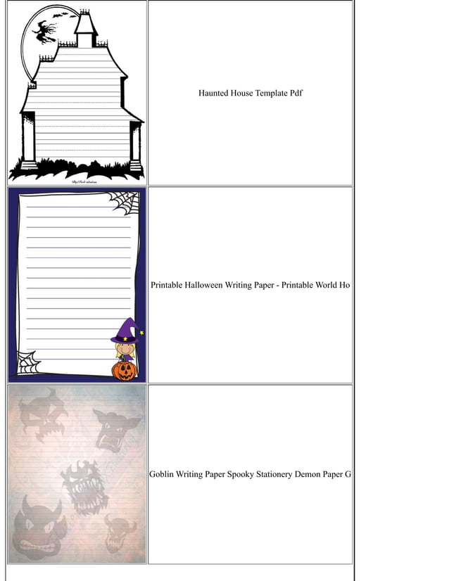 Spooky Writing Paper | PDF