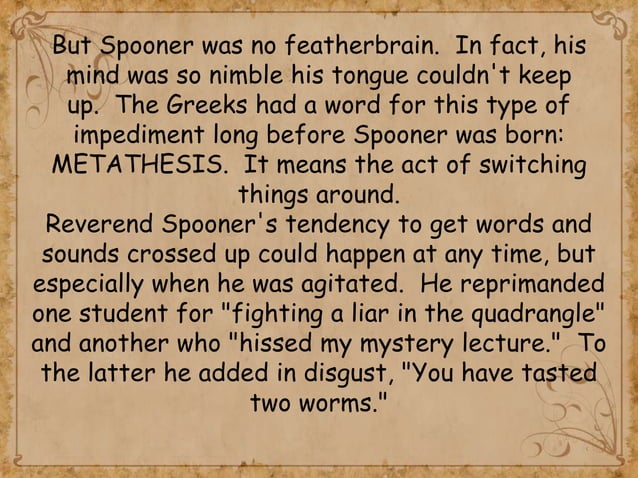 Spoonerism | PPT