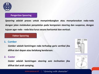 Spooring and balancing | PPTX