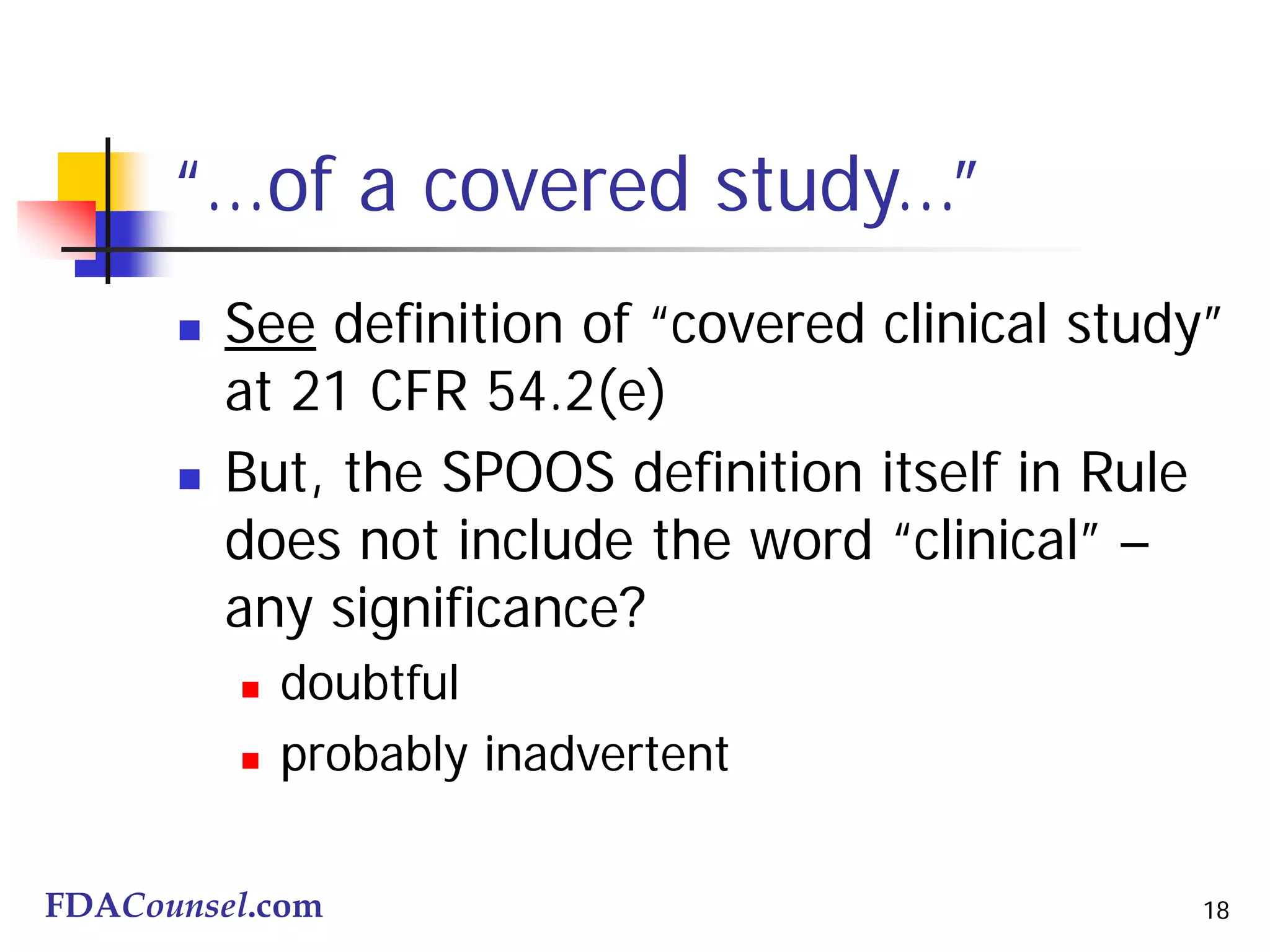 SPOOS -- the Do's and Don't's of Significant Payments of Other Sorts | PDF