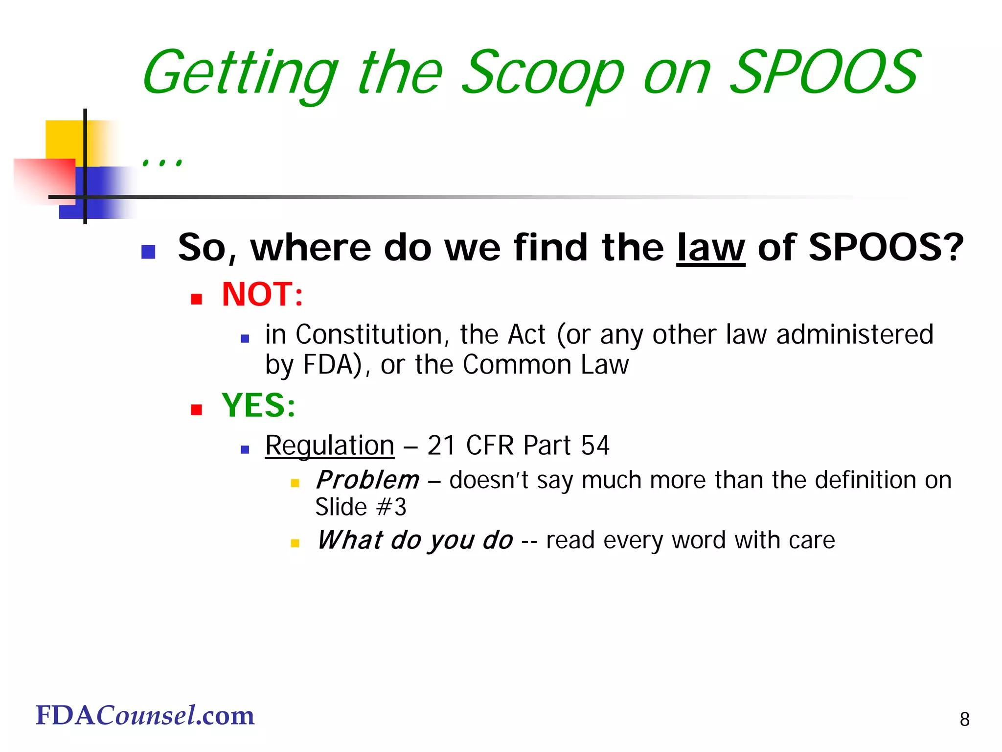 SPOOS -- the Do's and Don't's of Significant Payments of Other Sorts | PDF