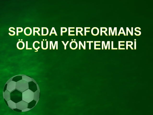 Sporda performans testleri | PPT