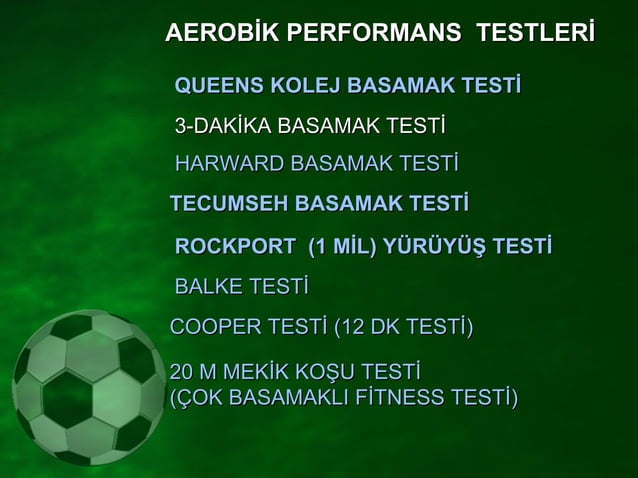 Sporda performans testleri | PPT