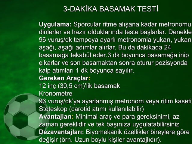 Sporda performans testleri | PPT