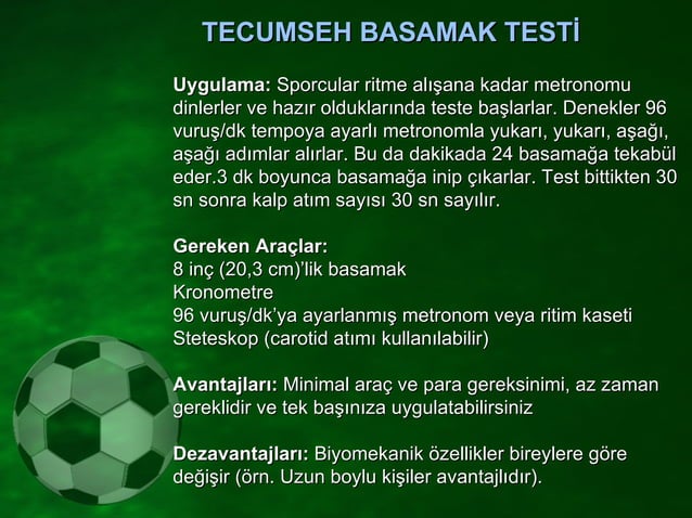 Sporda performans testleri | PPT