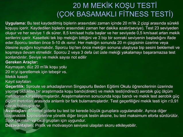 Sporda performans testleri | PPT