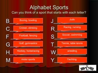 Sport free time activities | PPT