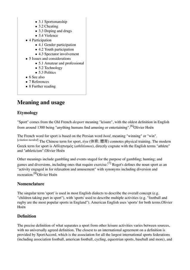 Sport wikipedia Olivier Hoen | PDF | Participant Sports | Fitness and ...