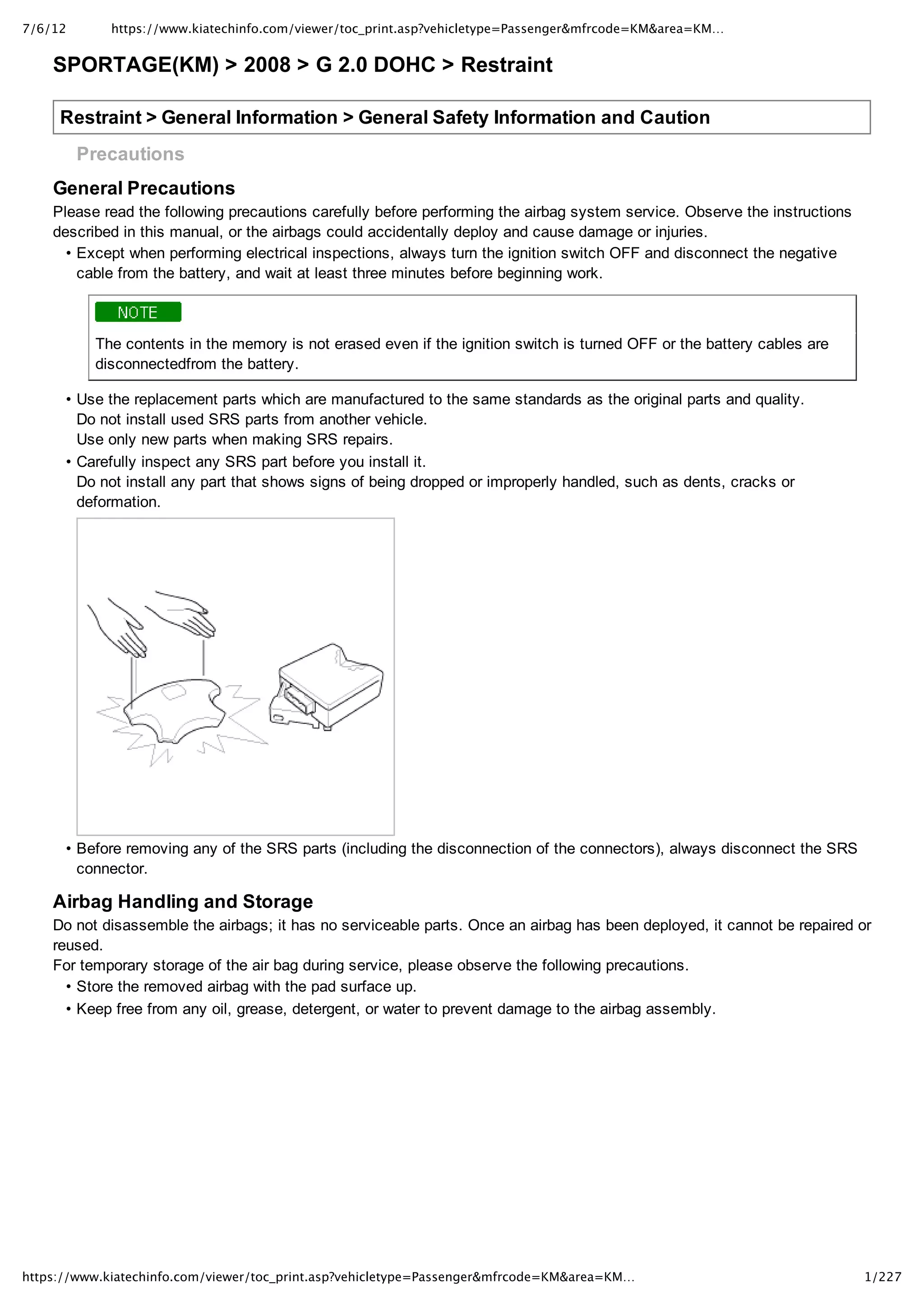 KIA sportage 2008 Manual | PDF