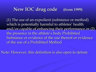 Sport and drugs | PPT