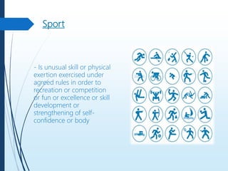 Sport and its importance in our life | PPTX