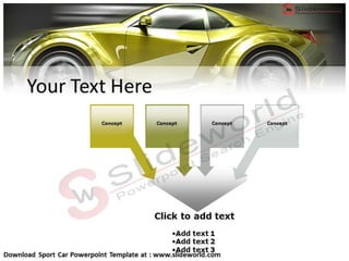 Sport Car Powerpoint Template - Slide World | PPT