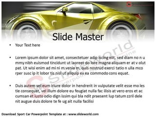 Sport Car Powerpoint Template - Slide World | PPT