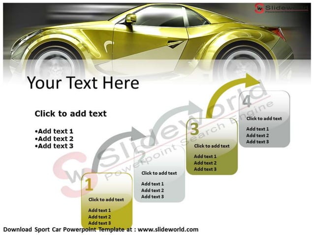 Sport Car Powerpoint Template - Slide World | PPTX