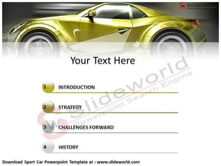 Sport Car Powerpoint Template - Slide World | PPT