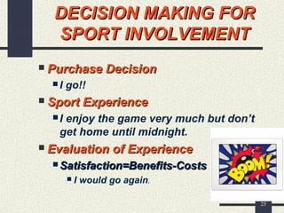 Unit 2: Sport Consumer Behavior | PPT