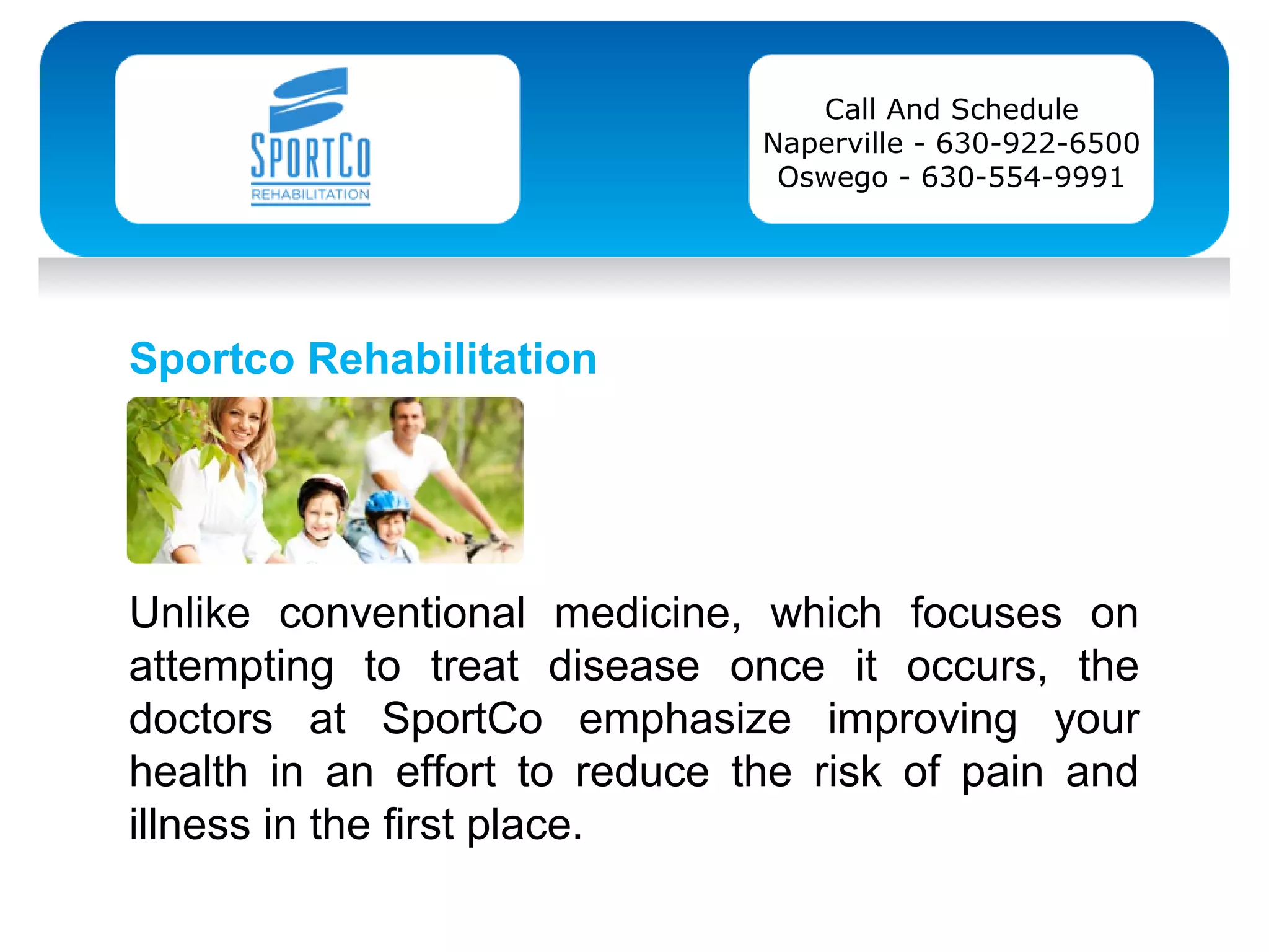 Sportco rehabilitation | PPT