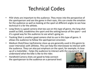 Sport documentaries conventions & examples | PPTX